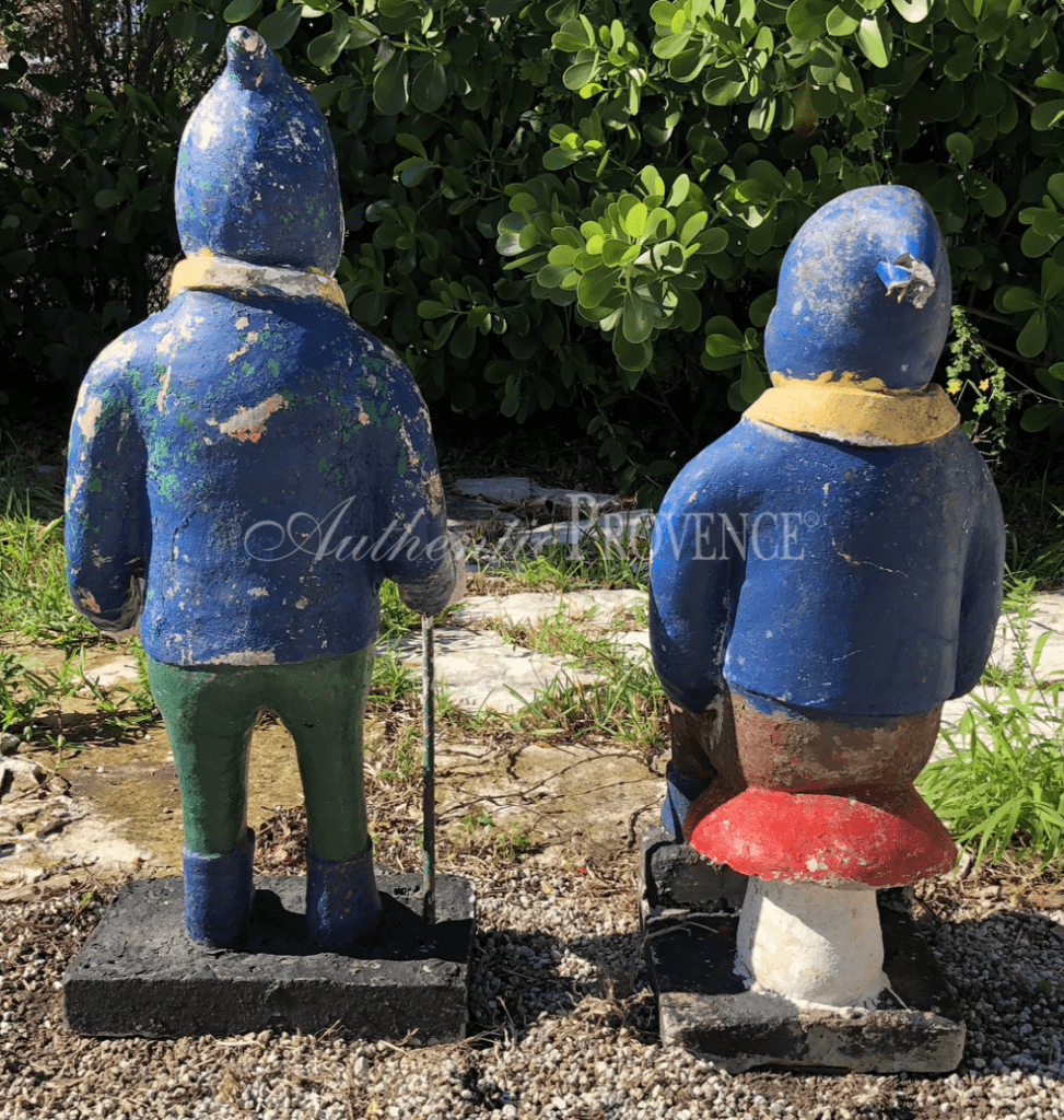 Pair of Polychrome Gnomes | Vintage French Gnome Statuettes | Fine ...